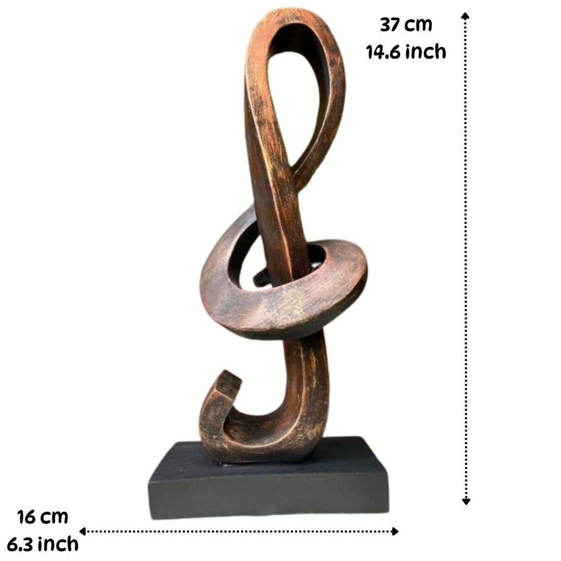 Unique Treble Clef Note Sculpture Statue, Hand-painted Music Decor, Art ...
