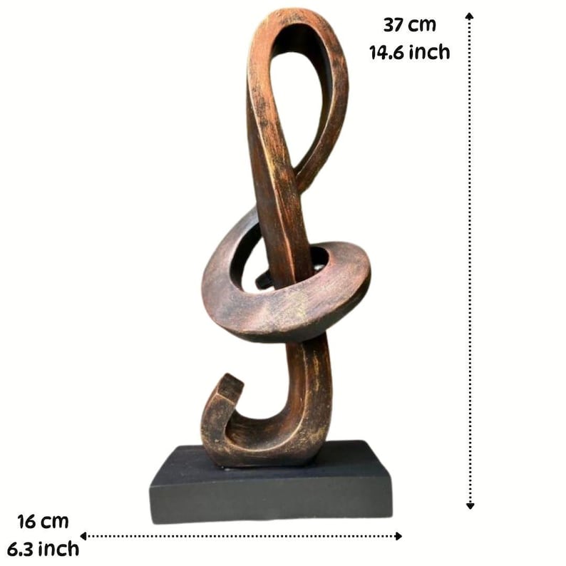 Unique Treble Clef Note Sculpture Statue, Hand-painted Music Decor, Art ...