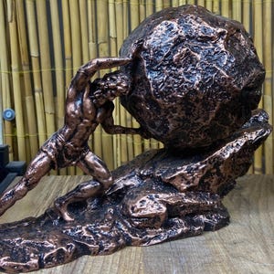 Sisyphus Statue: 10" Greek Mythology Decor, Office Sculpture - Etsy