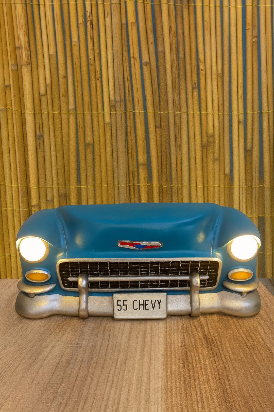 Illuminated Chevy Car Wall Decor: Hand-painted Polyester Sculpture - Etsy