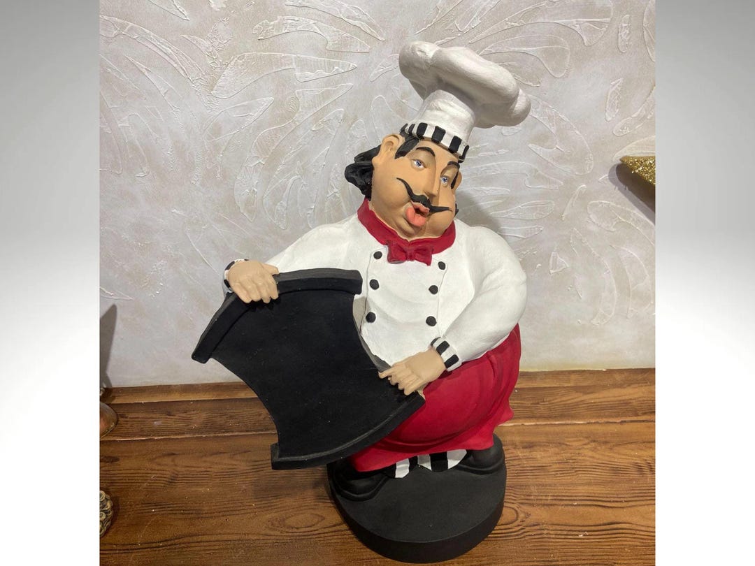 Happy Chef Fat Chef Collectable Figurine, Vintage Chef Statue ...
