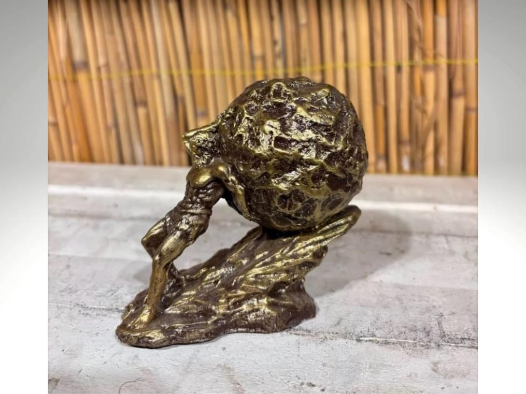 Sisyphus Statue: Minimalist Greek Mythology Decor (4.5") - Etsy