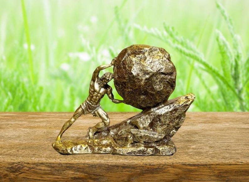 Sisyphus Statue: Greek Mythology Bronze Sculpture, Office Decor - Etsy