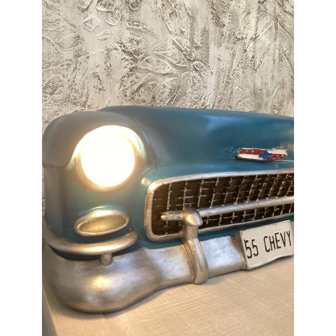 Illuminated Chevy Car Wall Decor: Hand-painted Polyester Sculpture - Etsy