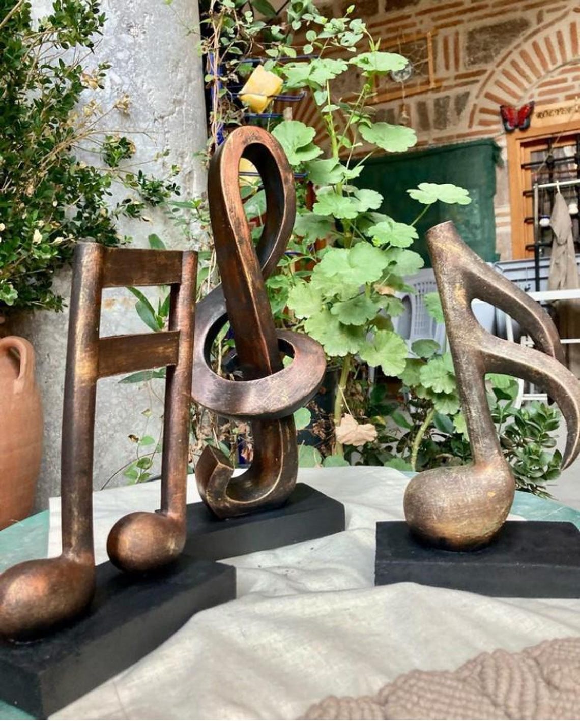 Unique Treble Clef Note Sculpture Statue, Hand-painted Music Decor, Art ...