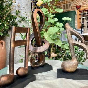 Unique Treble Clef Note Sculpture Statue, Hand-painted Music Decor, Art ...