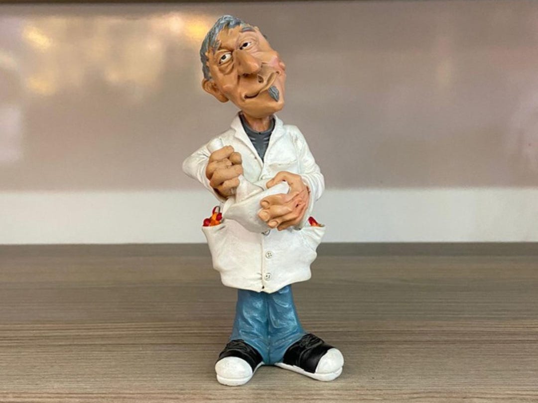 Handcrafted Pharmacist Figurine: Marble Bone Dust Statue, Pharmacy ...