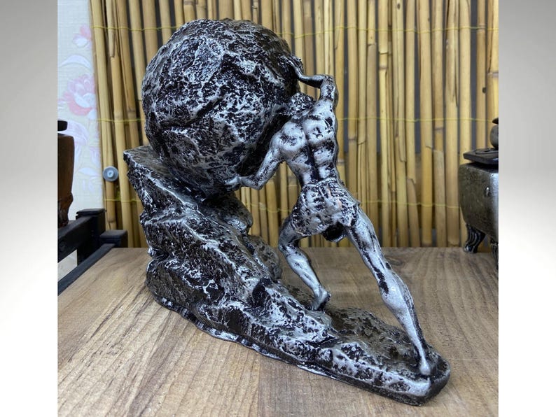 Sisyphus Statue: Greek Mythology Bronze Sculpture, Office Decor - Etsy