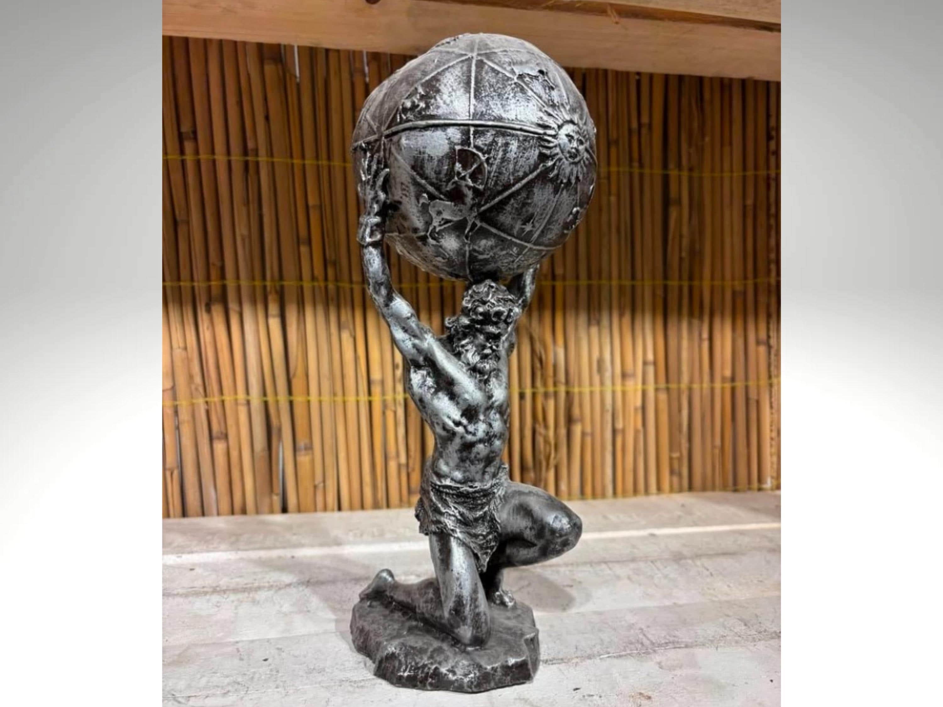 12" Ancient Greek Atlas Statue, Atlas Sculpture, Home Decor, Mythology ...