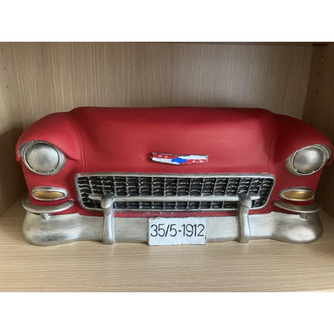 Hand-painted Chevy Car Wall Sculpture: Vintage Automotive Decor - Etsy