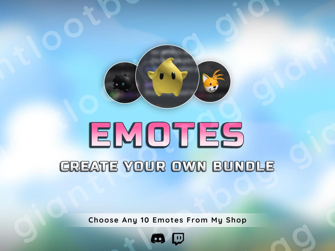 Custom Gamer Emotes, Create Your Own Bundle for Twitch/discord, for ...