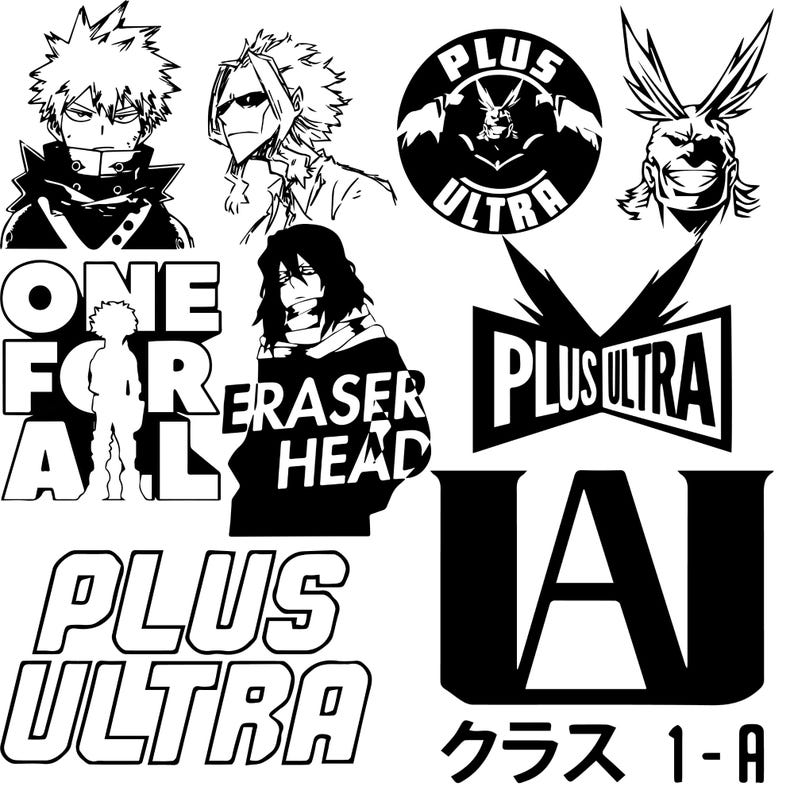 50+trendy Anime Clipart Bundle Manga Vector Art & Digital Stickers ...