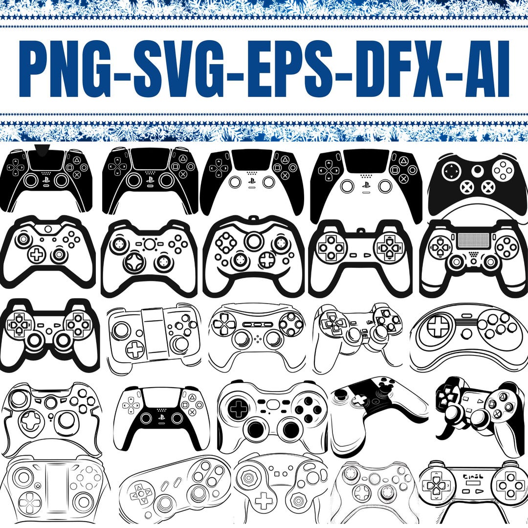 PS5 Game Controller50 Bundle Gamer SVG, Video Games SVG, Cricut Cut ...