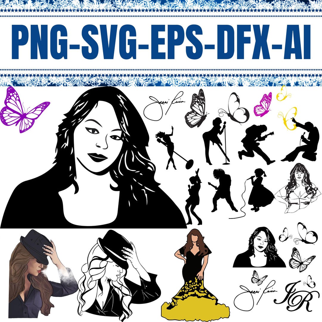 Jenni Rivera +40 SVG PNG Files, Mariposa Digital Art, Instant Download ...