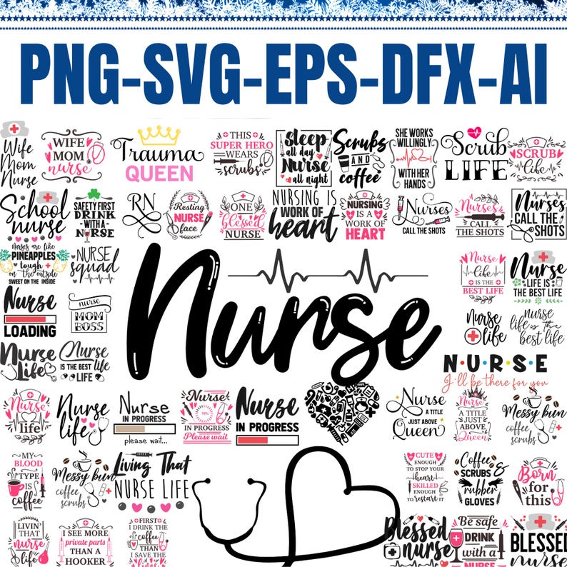 Nurse +100 SVG Pack, Nurse Quotes SVG, Doctor Svg, Nurse Superhero ...