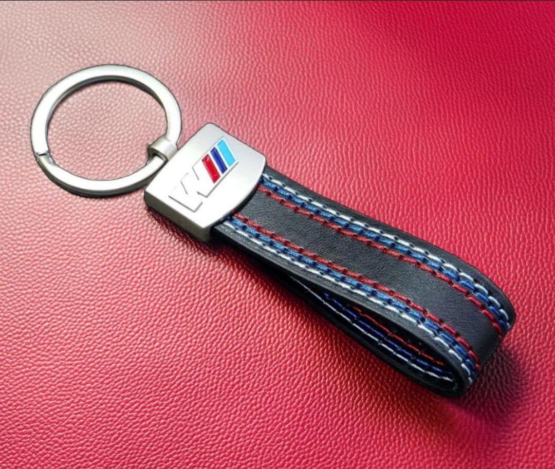 For BMW M Sport Keychains, Keyrings, Leather, Metal M Badge Keyring ...