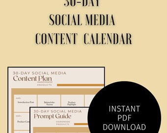 Personal Trainer Content Calendar, 30-day Social Media, Content Plan, Fitness, Guidance, Social ...