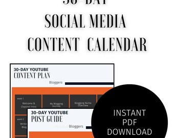 Personal Trainer Content Calendar, 30-day Social Media, Content Plan, Fitness, Guidance, Social ...