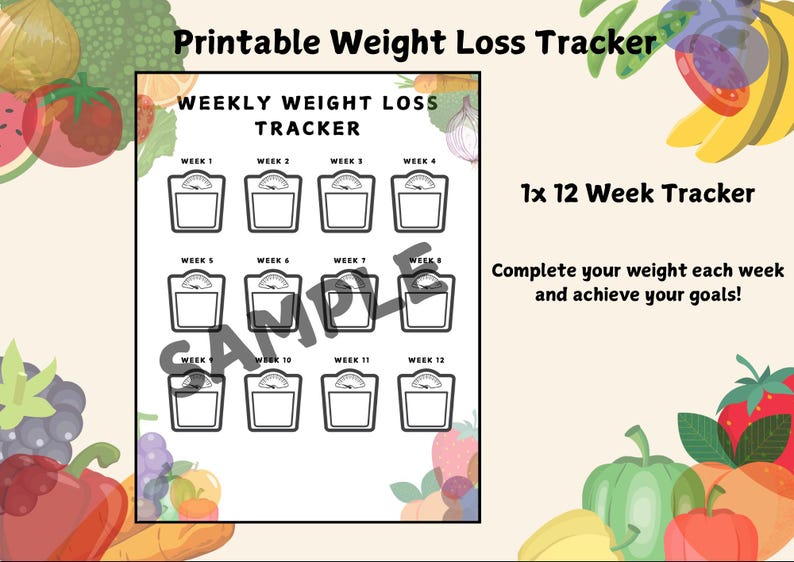 Weight Loss Tracker - Etsy