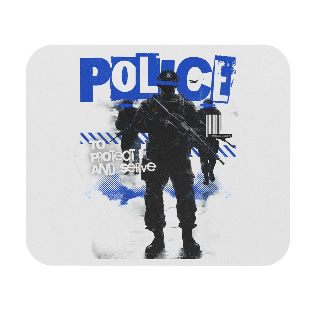 Faithful Servants of Justice Thin Blue Line Mouse Pad rectangle Honor ...