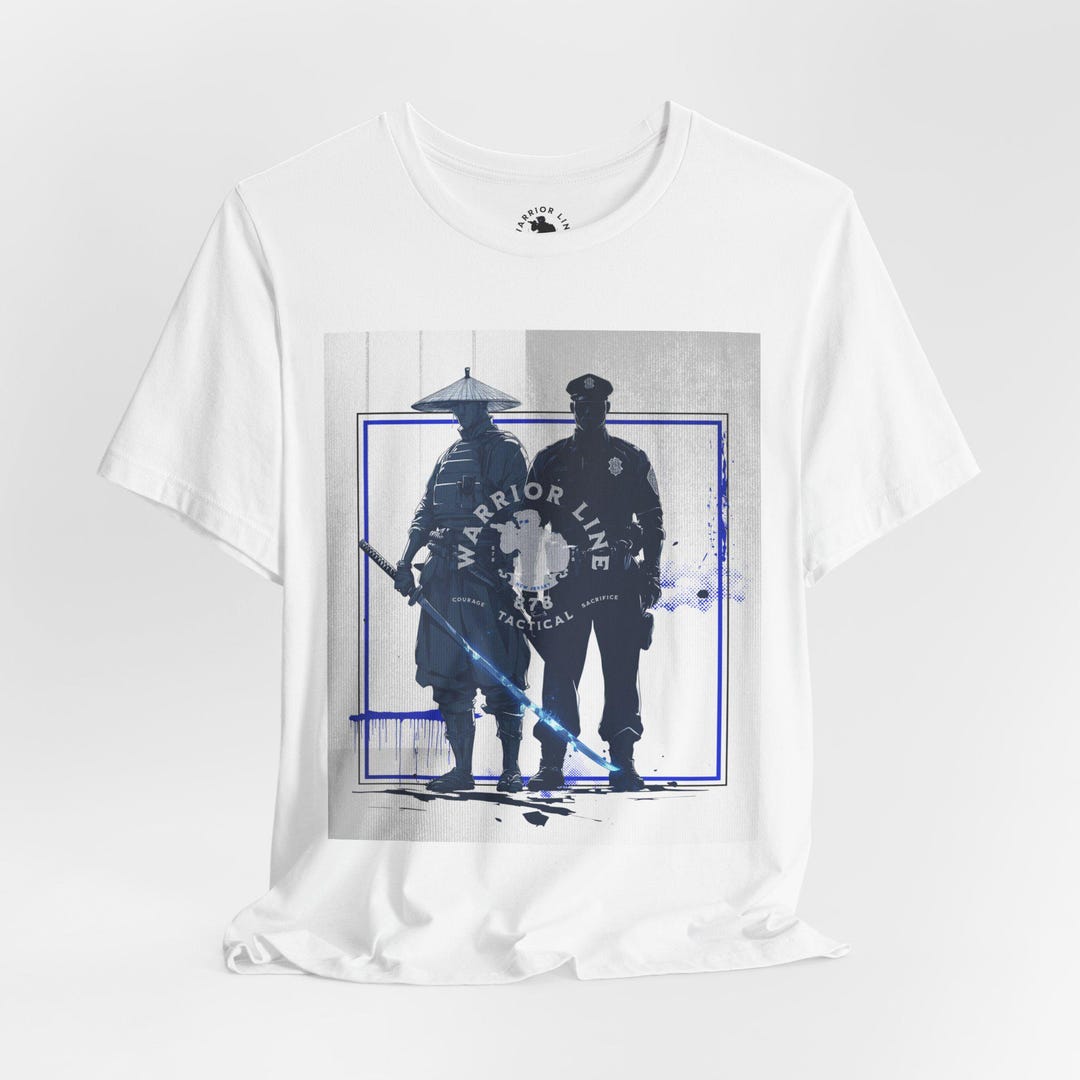Anime Style With Warrior 878 Logo Samurai and Police T Shirt - Etsy
