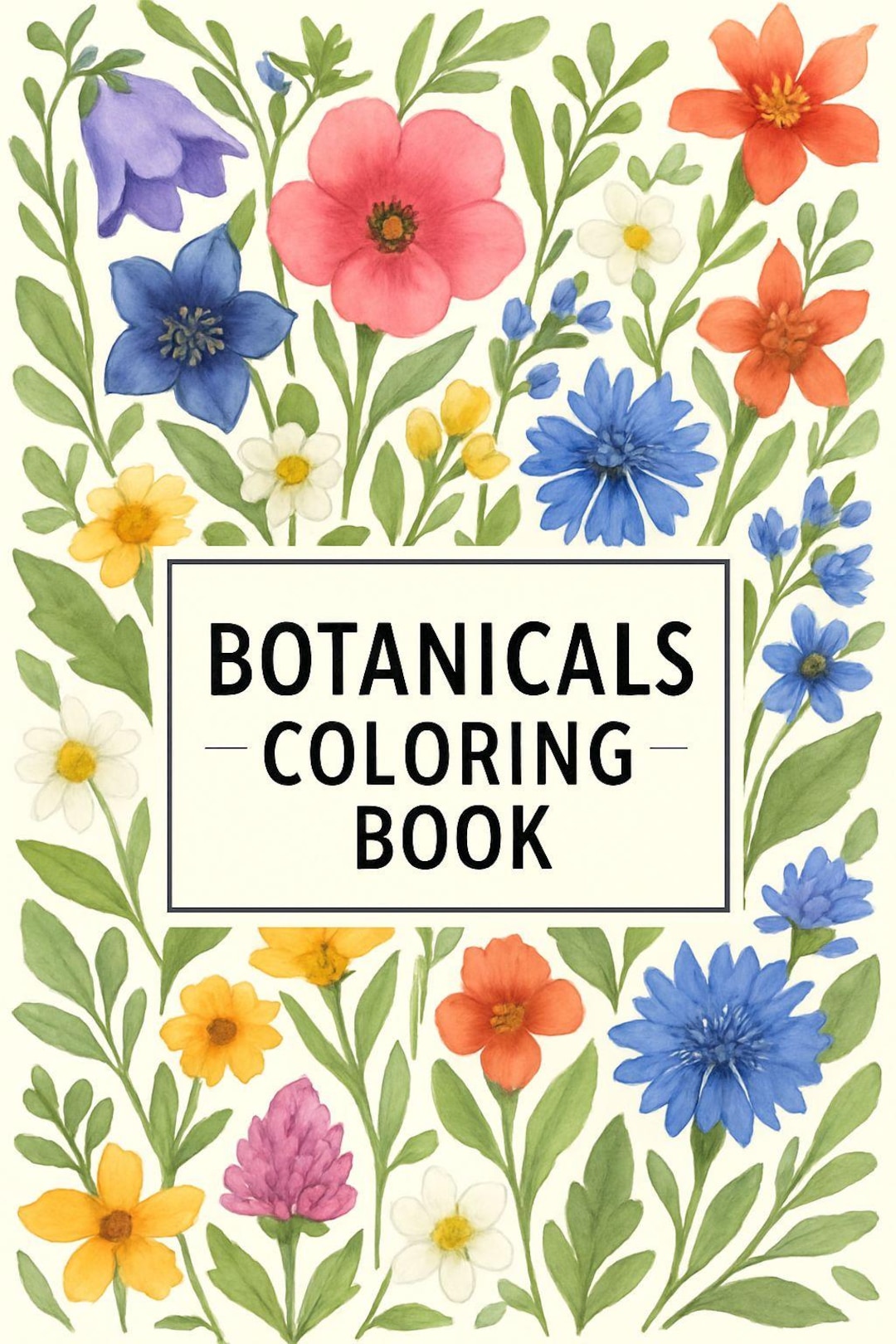 Botanical Coloring Book for Adults – 10-page Printable Floral Art ...