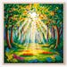 Forest With Sun Rays Art | Oil Painting Digital Art | Forest Printables ...
