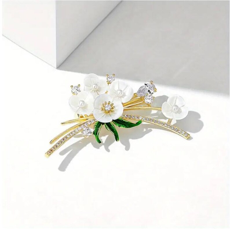 Enamel Flower Brooch Pin - Etsy