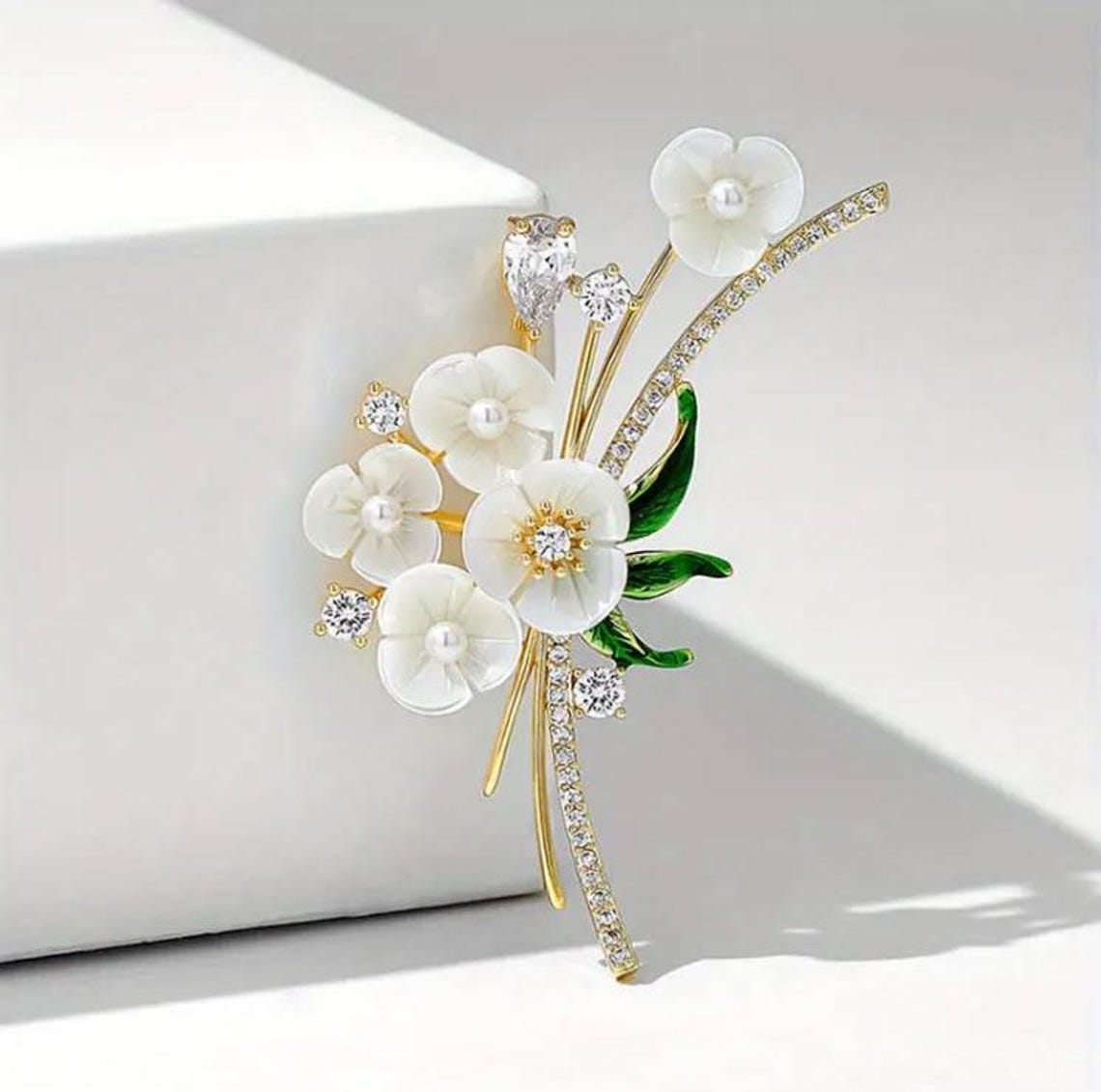 Enamel Flower Brooch Pin - Etsy