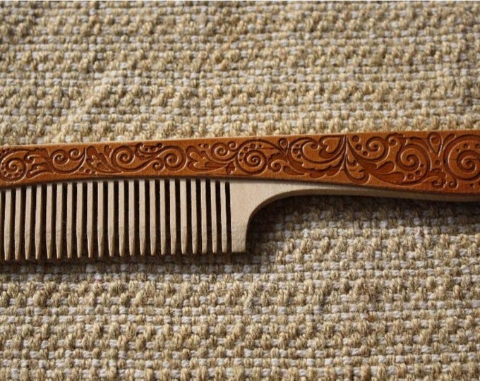 Handmade Wooden Birch Bark Comb - Etsy