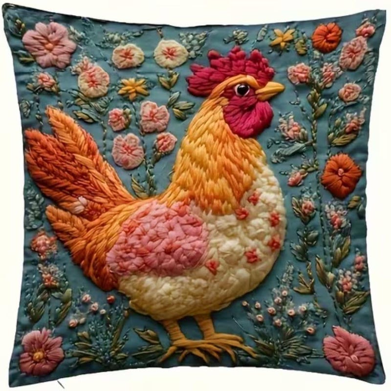 Chicken Throw Pillow - Etsy