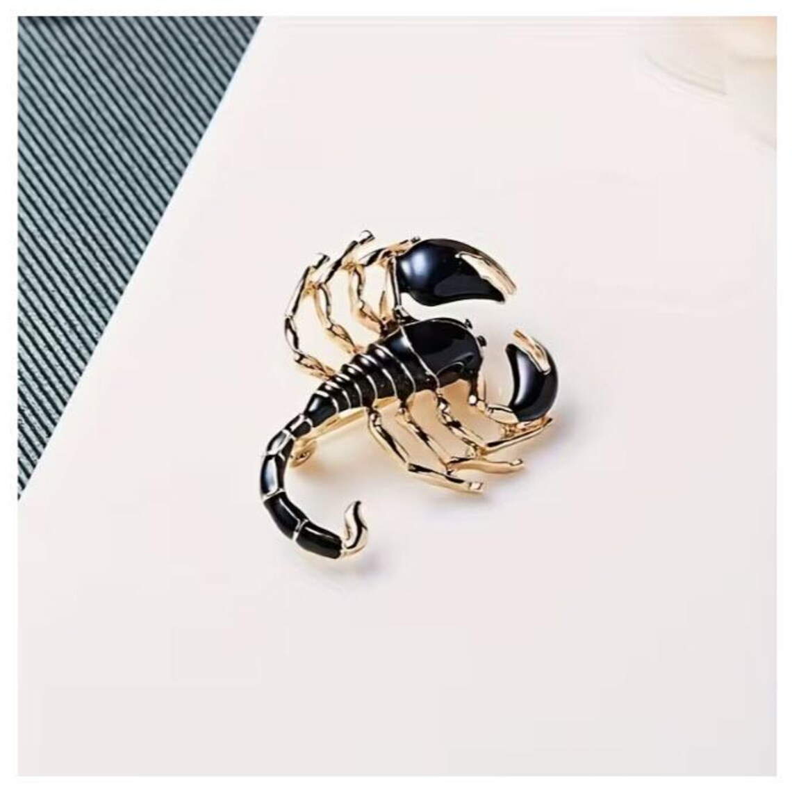 Brooch- Black & Golden Scorpion - Etsy