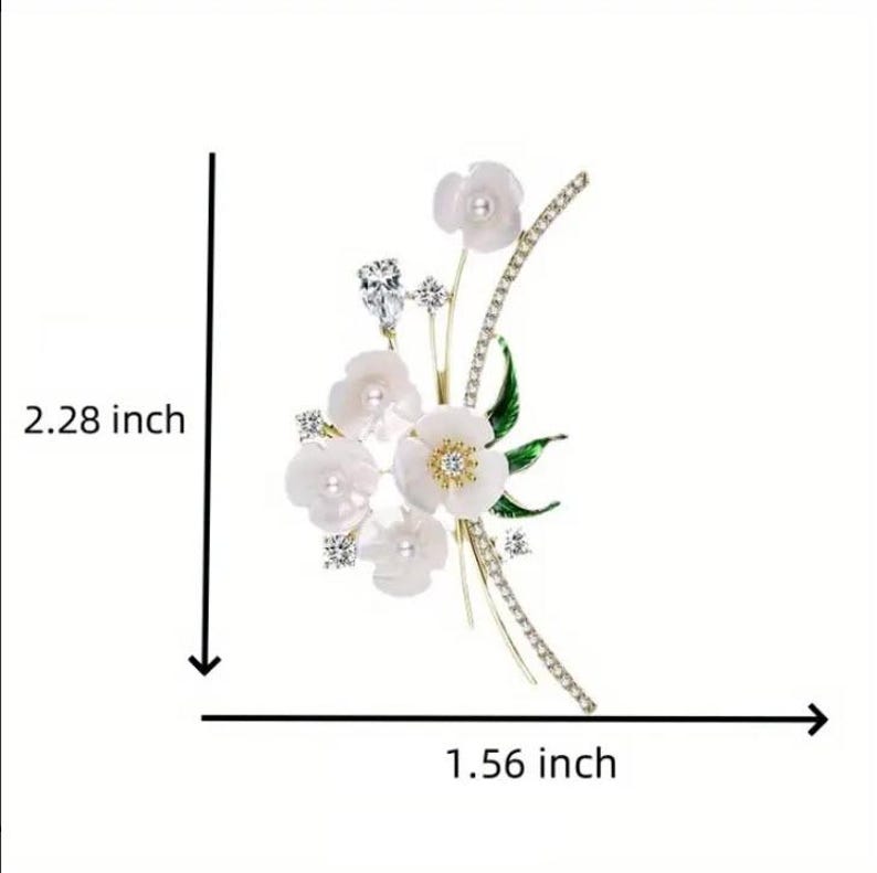 Enamel Flower Brooch Pin - Etsy