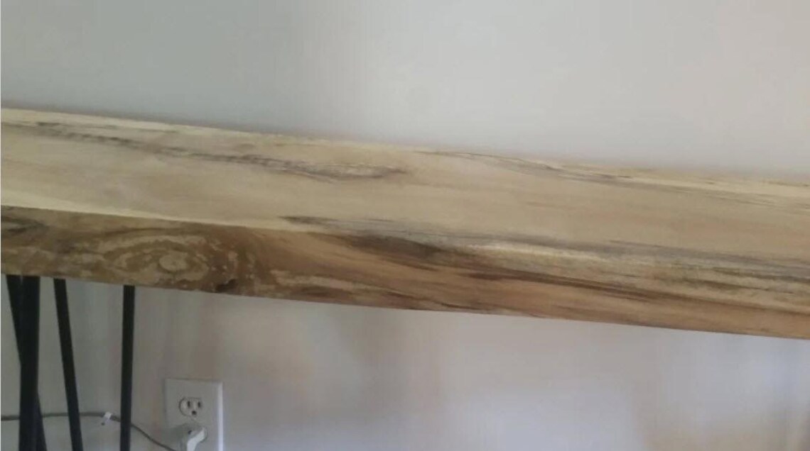 Maple Console Table With Steel Hairpin Legs. Sofa Table, Entry Table - Etsy