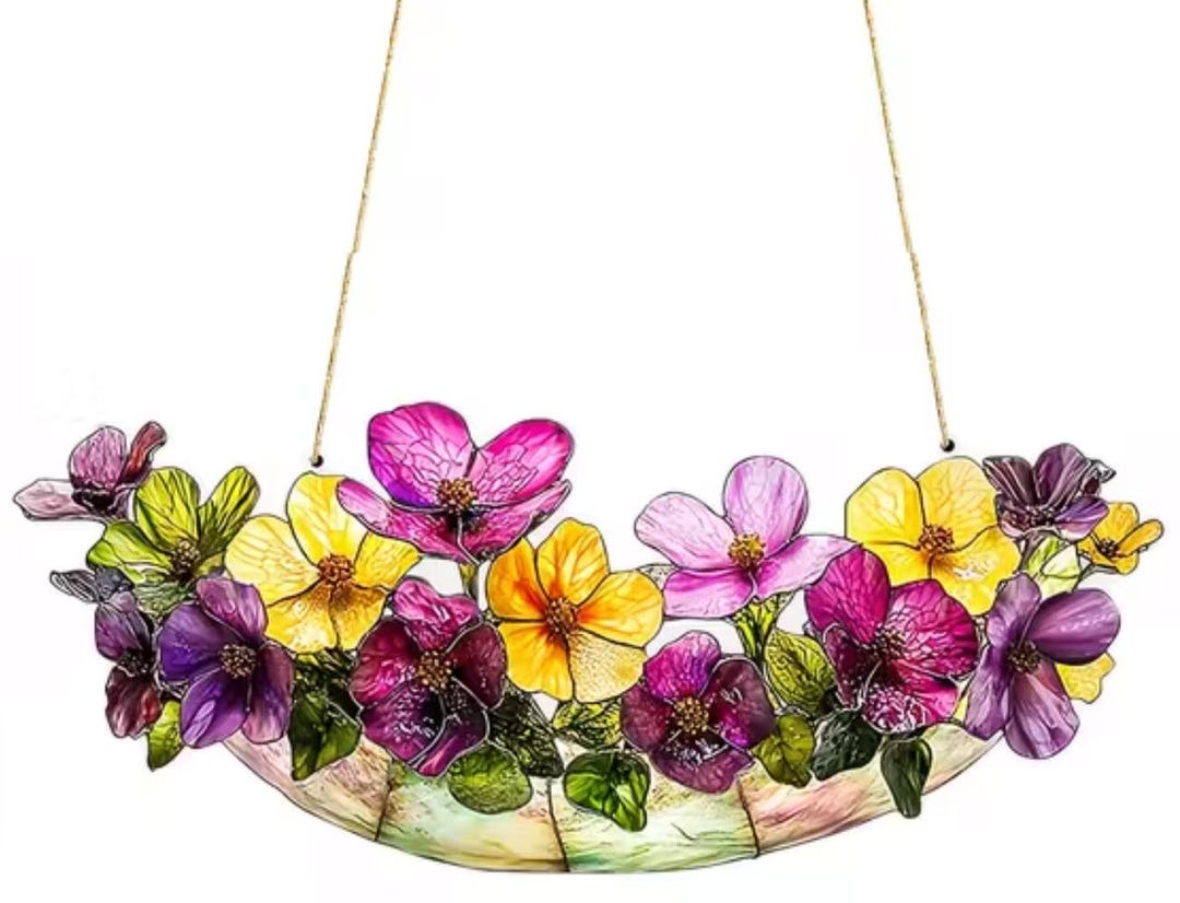 SUNCATCHER- 2D Flat Morning Glory Sun Catcher Sun Catcher 11.8inch X 4 ...