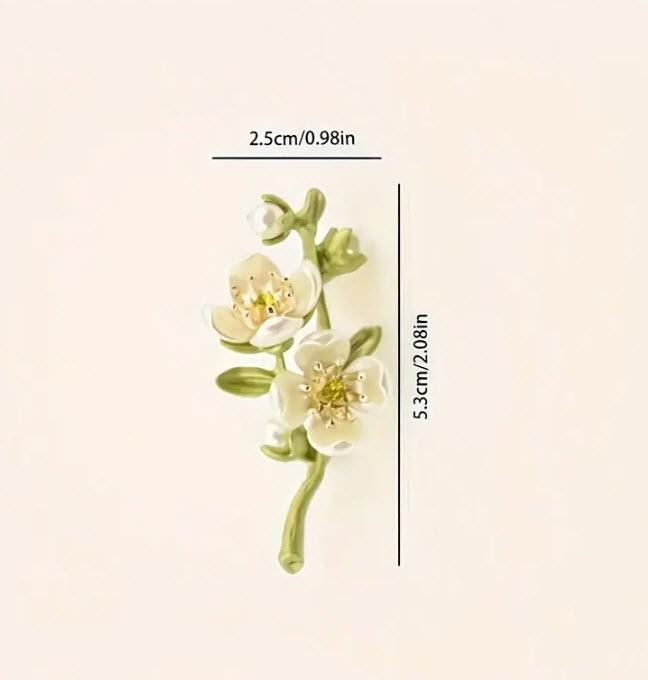 Brooch- Elegant Jasmine Flower Brooch - Etsy
