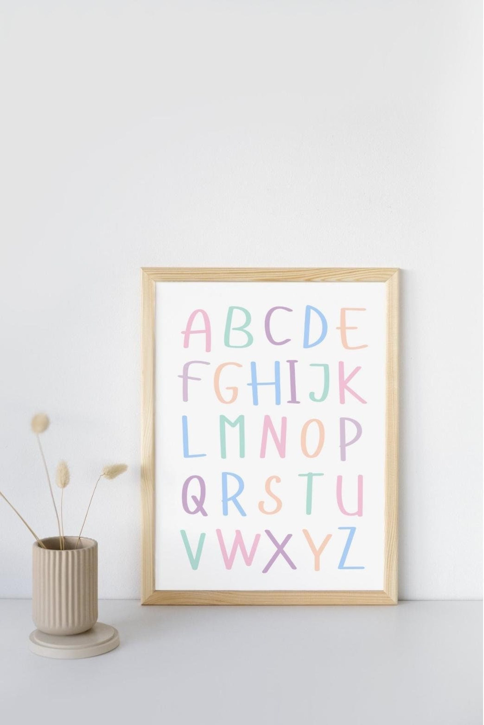 Pastel Alphabet (abcs) Print for Nursery, Playroom, Classroom - Etsy