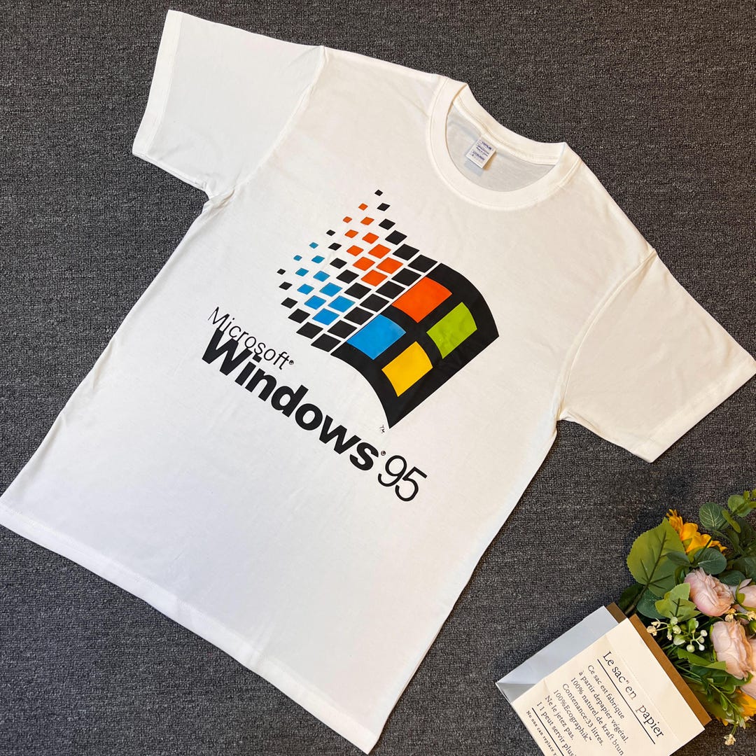 Windows 95 Graphic Mens T-shirt Women's Tee Windows XP Classic Computer ...