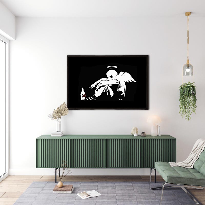 Banksy Fallen Angel - Etsy