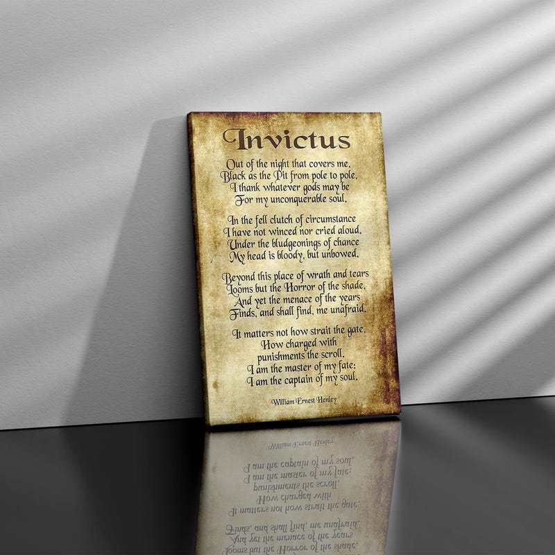 Invictus Poem - Etsy