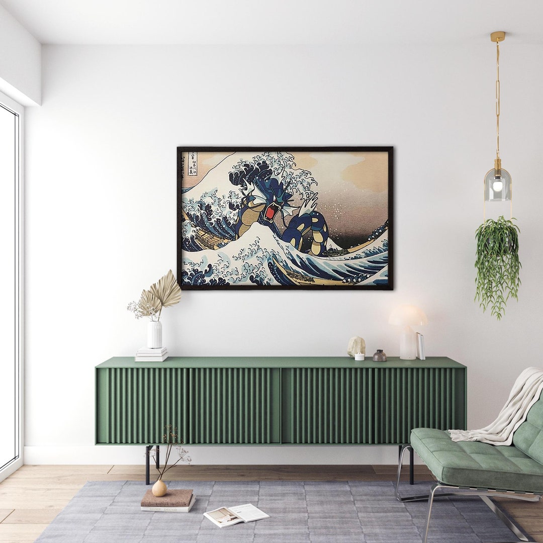 The Great Wave Pokemon Wall Decor, the Great Wave off Kanagawa Wall Art ...