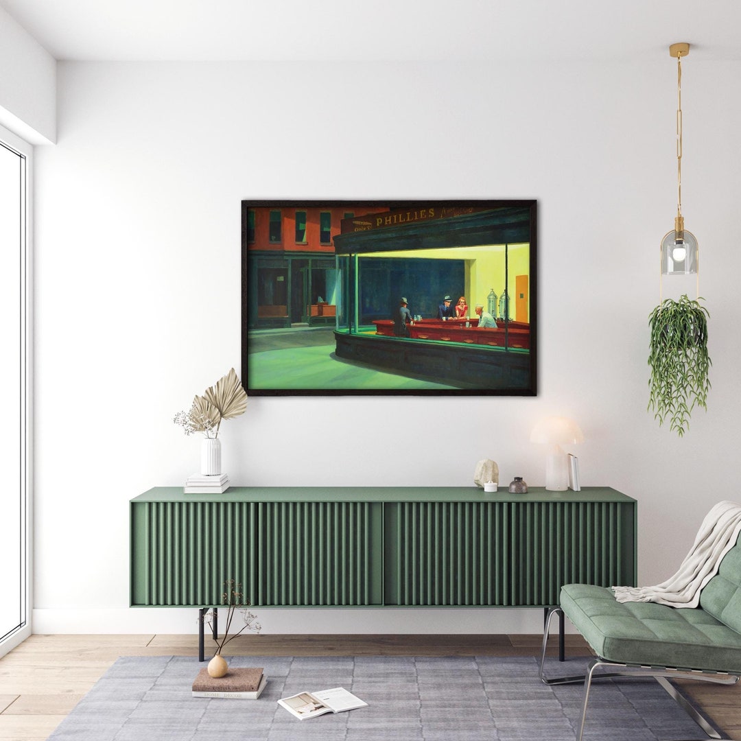 Edward Hopper Exhibition Poster, Edward Hopper Nighthawks Print, Art ...