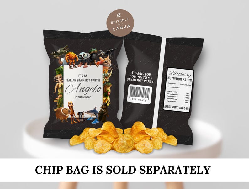 Italian Brainrot Birthday Decorations Tralalero Tralala Kids Party ...