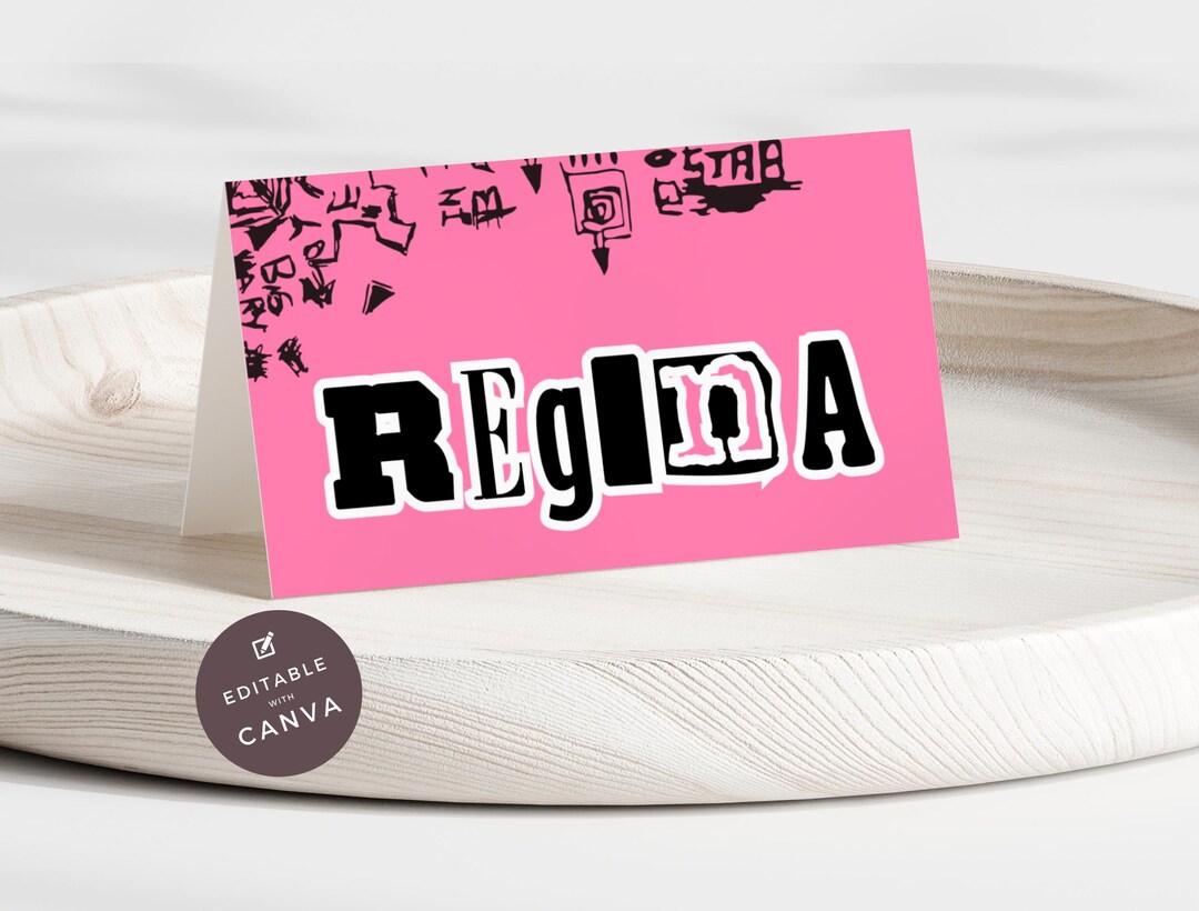 Burn Book Folded Table Name for Mean Girls Birthday Party Night Out ...