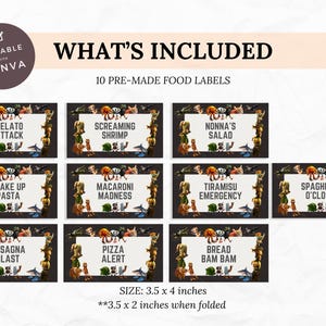 Funny Meme Food Label Sign Editable Canva Template Viral Italian ...
