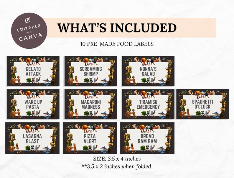 Funny Meme Food Label Sign Editable Canva Template Viral Italian ...