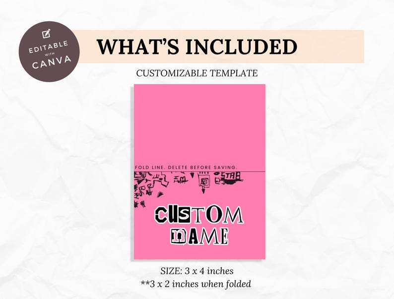 Burn Book Folded Table Name for Mean Girls Birthday Party Night Out ...