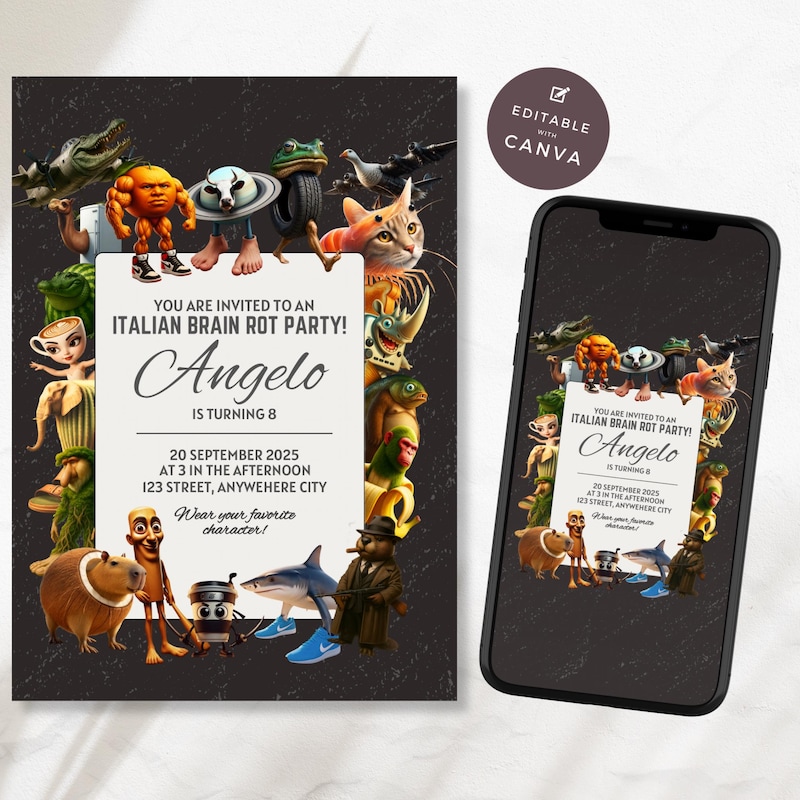 Italian Brain Rot Png - Etsy