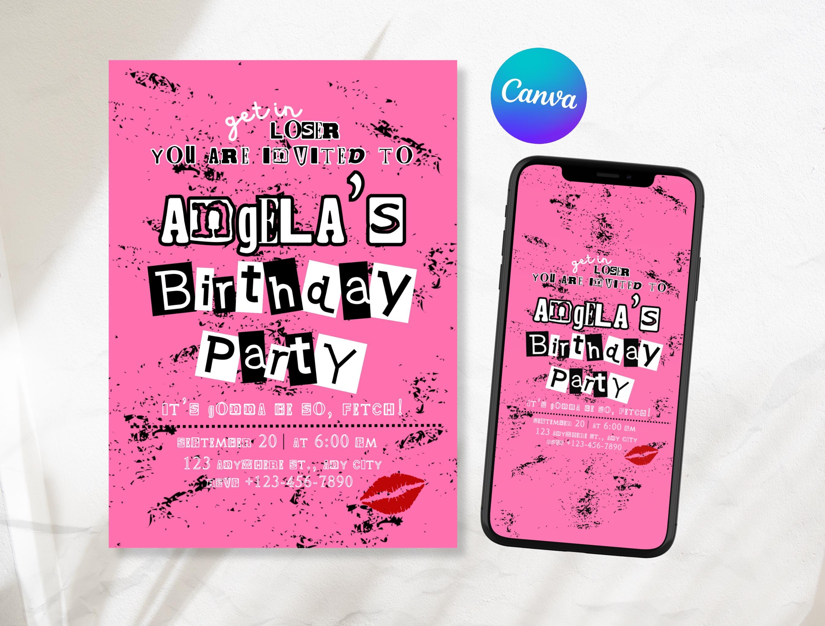 Burn Book Invite 2000s Birthday Invitation Girls Night Out Editable ...