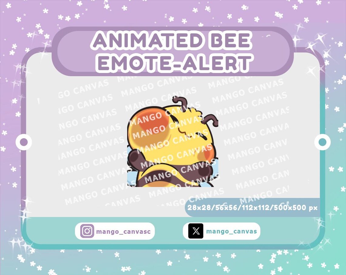 Animated Bee Emote-alert/ Squished Emote-alert - Etsy